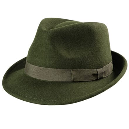 Palarie trilby din fetru olive - Magazinul De Palarii