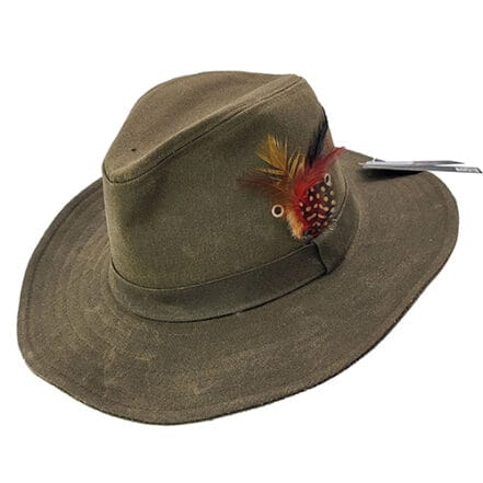 Palarie fedora din bumbac maro olive - Magazinul De Palarii