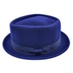 Palarie pork pie diamond crown bleumarin - Magazinul De Palarii