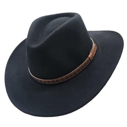 Palarie COWBOY neagra din fetru - Magazinul De Palarii